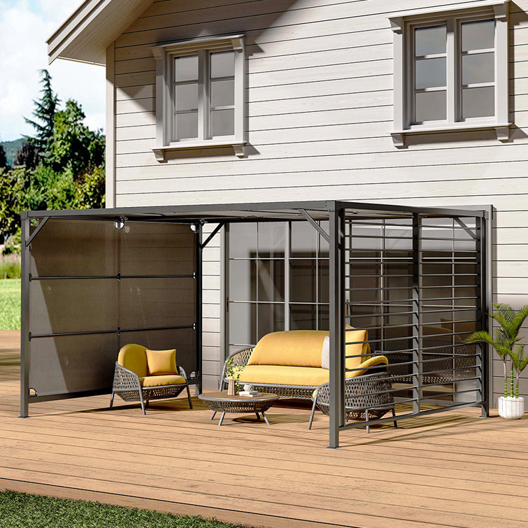 Williston Forge Verona 2.2m x 3.92m x 2.92m Aluminium Pergola | Wayfair.co.uk